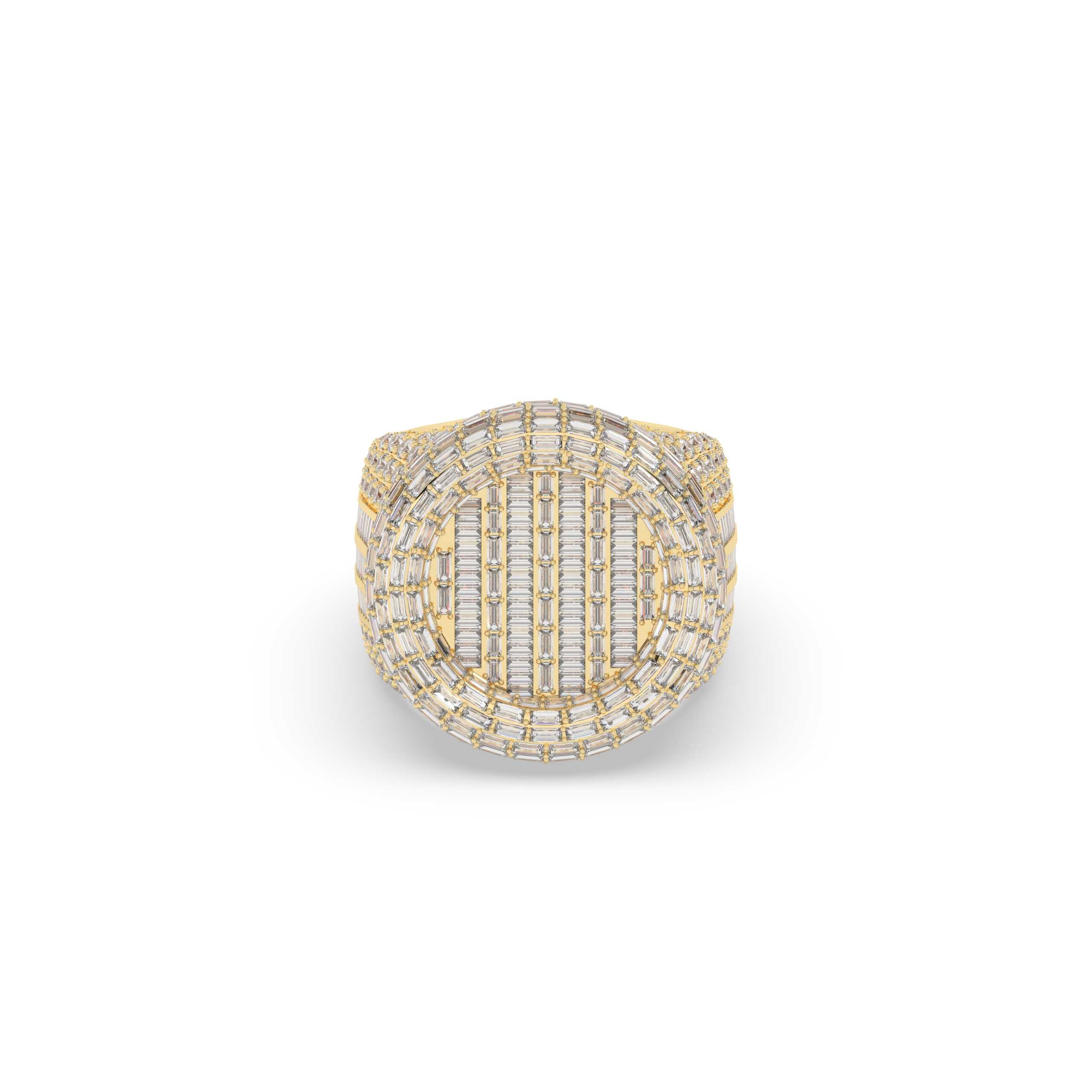 Triple Line Baguette Circle Ring – thesupreme jewelers